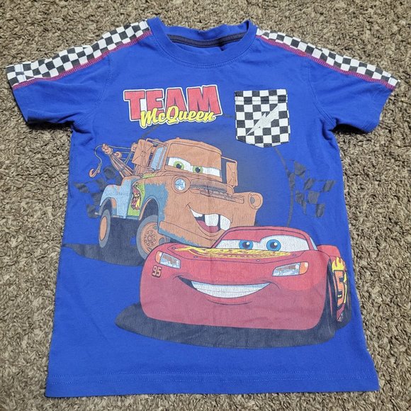 Disney | Shirts & Tops | Lightning Mcqueen Cars 4t Boys Short Sleeve ...